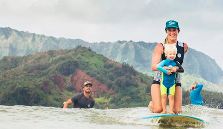 Joyous Photos Of Pregnant Bethany Hamilton Teaching Her Son To Surf