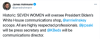 Media Say Biden's Female-Led Comms Is A First. Trump Has That Now
