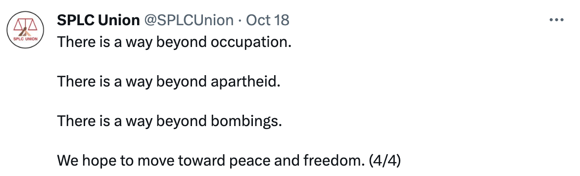 SPLC Union ‘Stands’ With Gaza, Accuses Israel Of Genocide