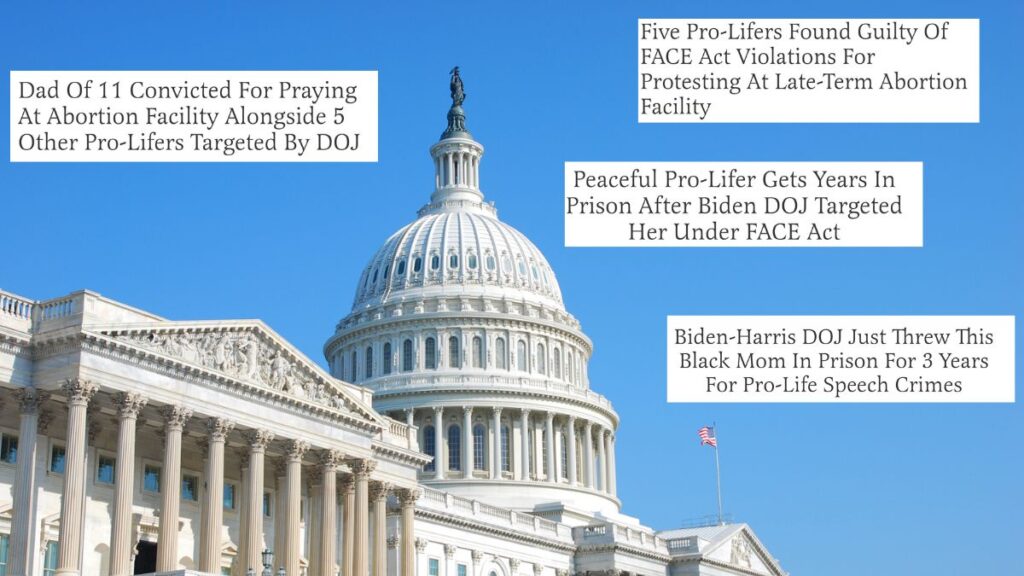 Pro-Life Orgs Demand GOP Repeal FACE Act ‘ASAP’