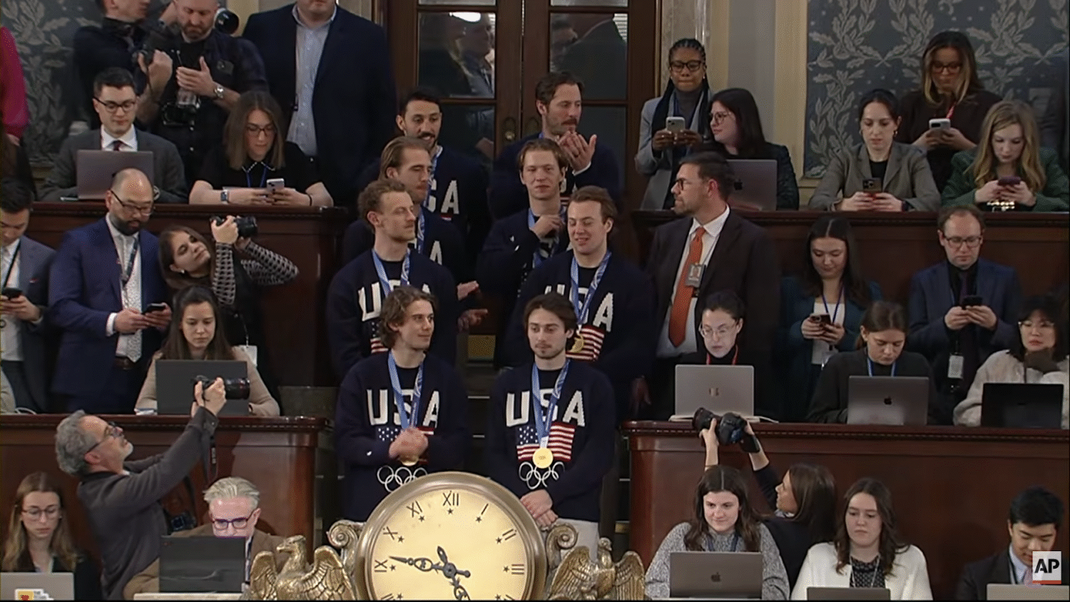 Many Dems Refuse To Clap As Trump Lauds USA Hockey Champs